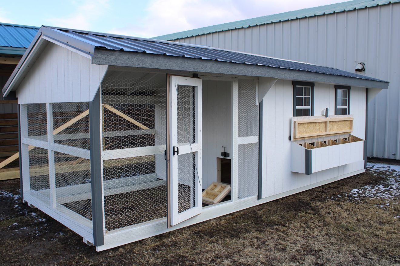 8'x12' Chicken Coop with Raised Nesting Boxes - Projective Fabrication