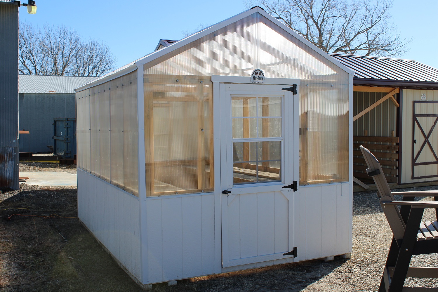 8'x12' Greenhouse with Electric Exhaust Fan, Shelves and PVC Pot-Hangar ...