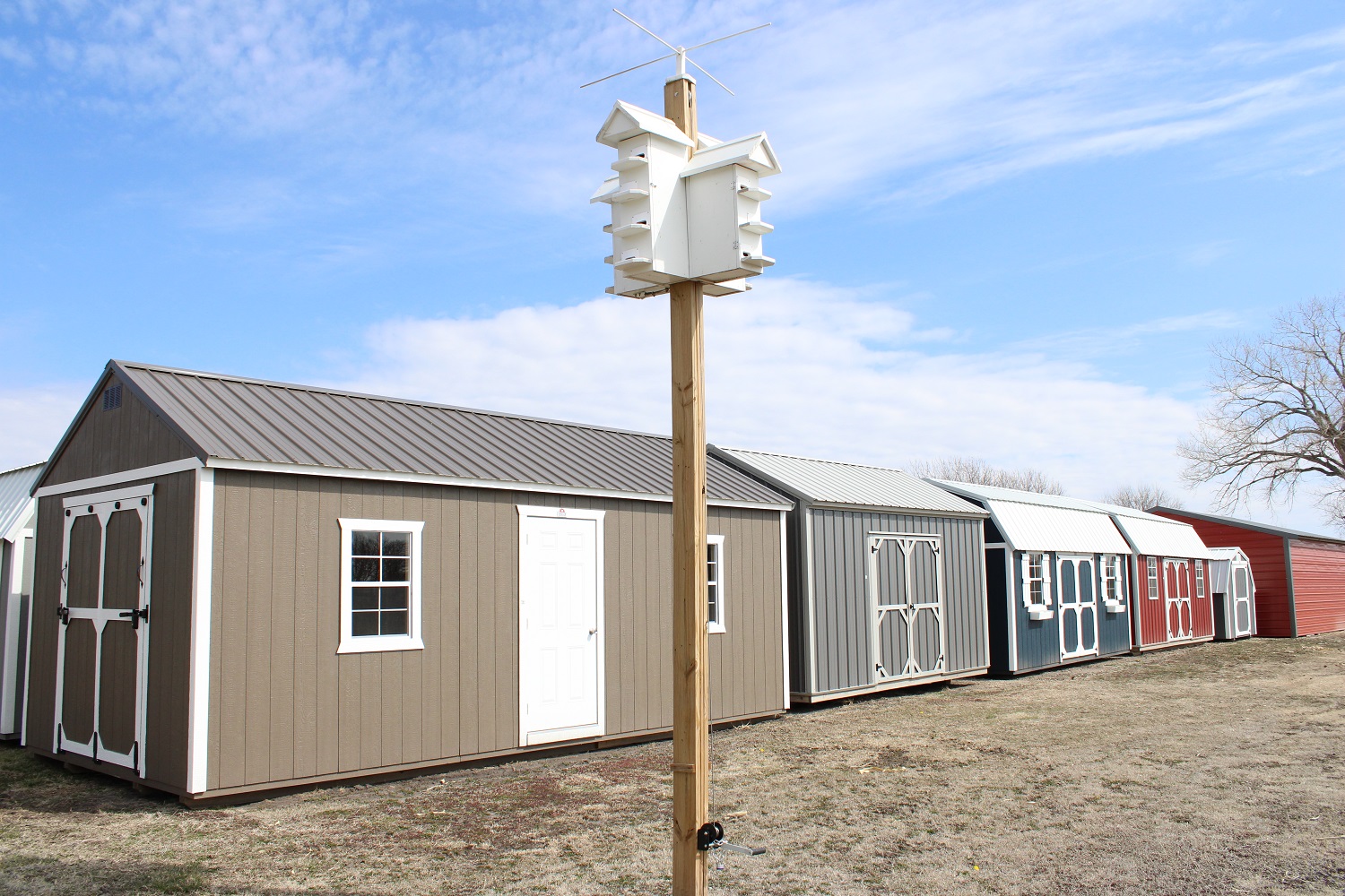 Amish-Built Purple Martin House and Winch Pole - Projective Fabrication