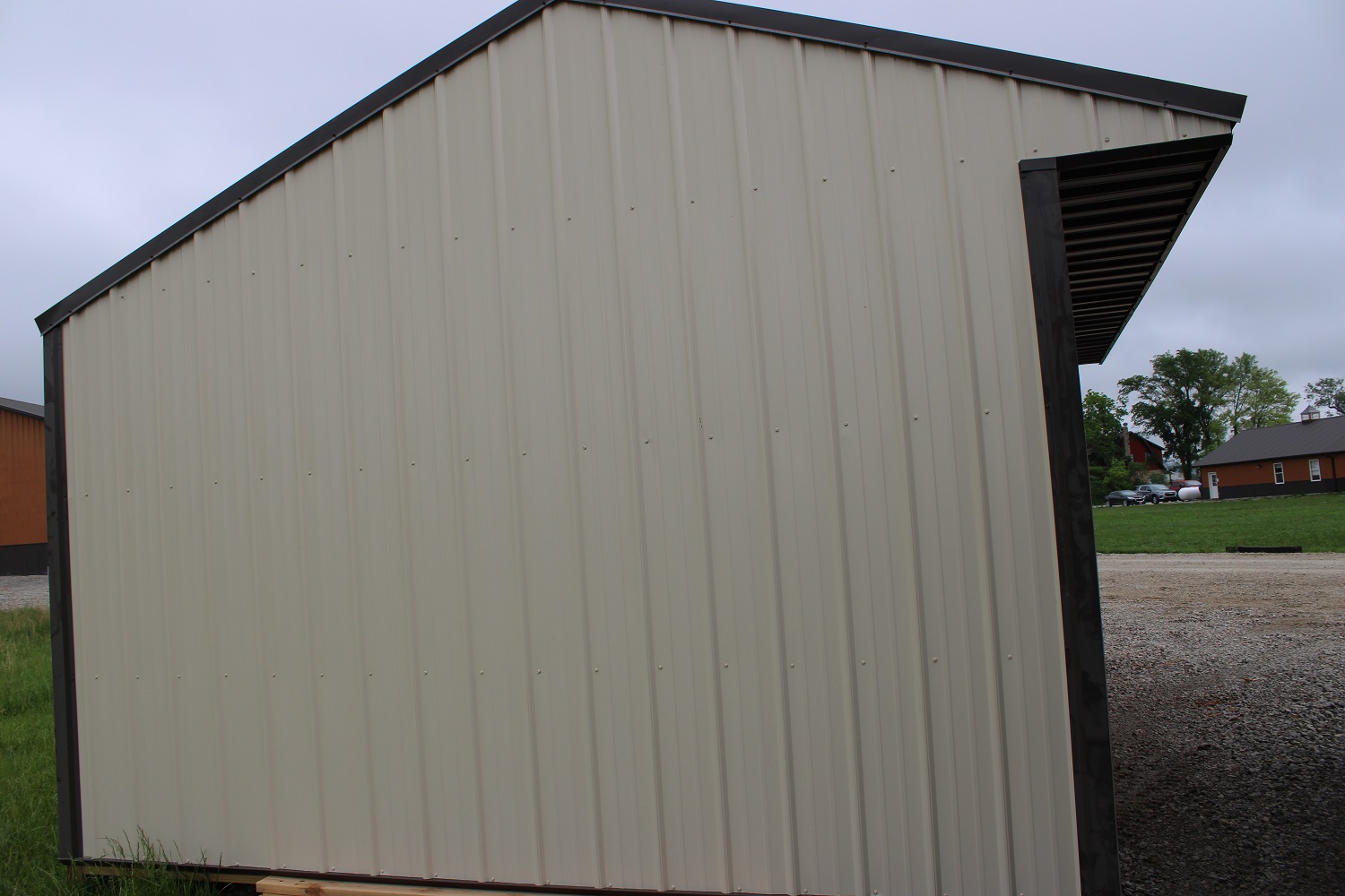 14x20 Horse Loafing Shed with End Metal Removed - Projective Fabrication