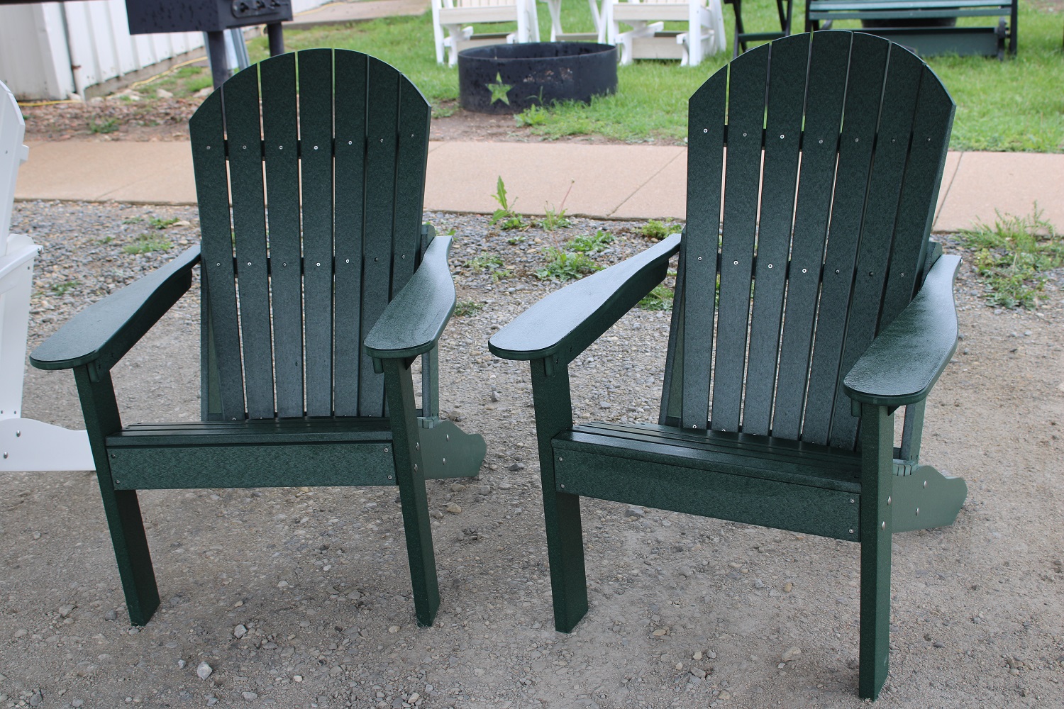 4 Adirondack Chairs: Qty. Discount. Composite Poly Material Stainless ...