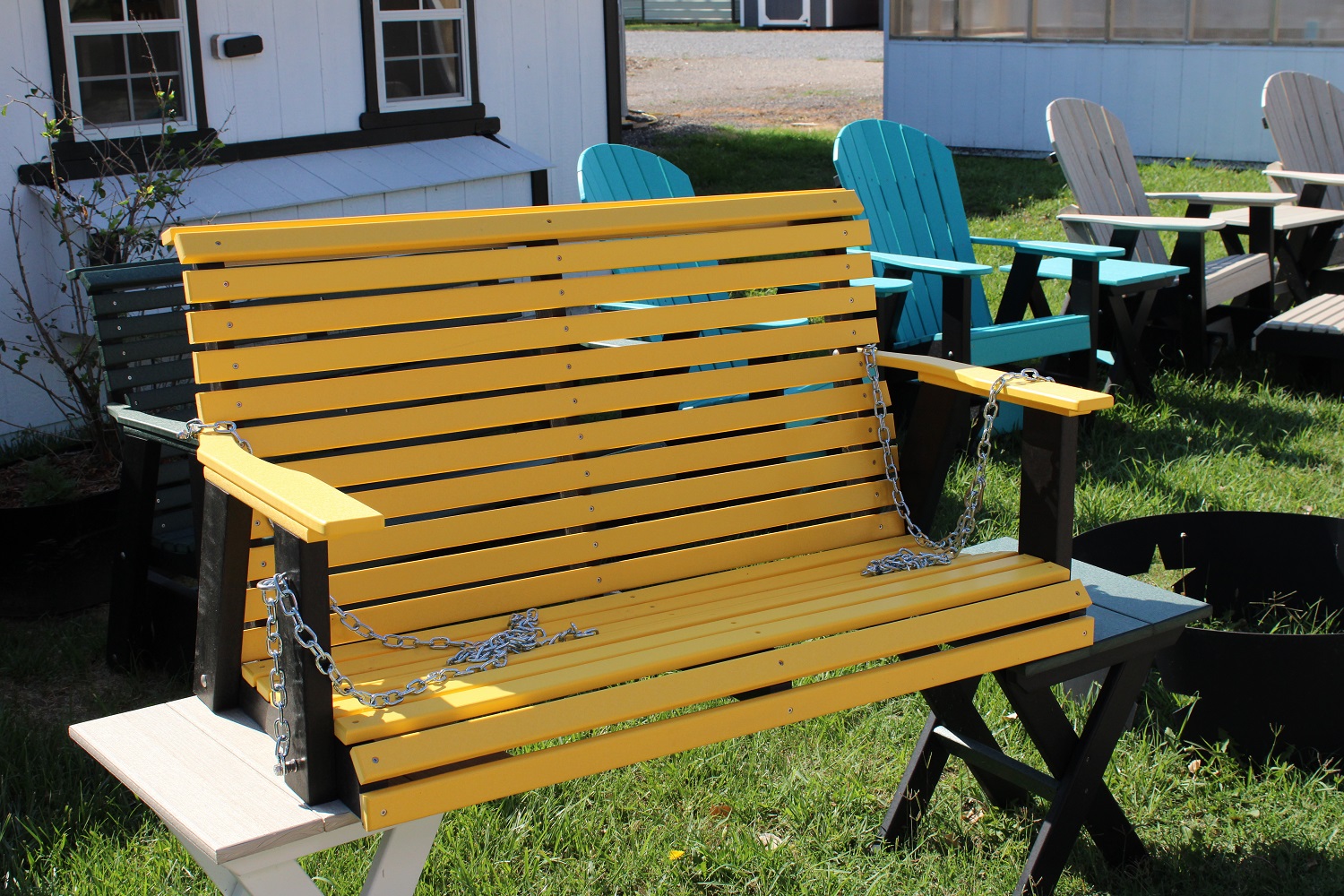 4' Porch Swing Composite Poly Construction - Projective Fabrication