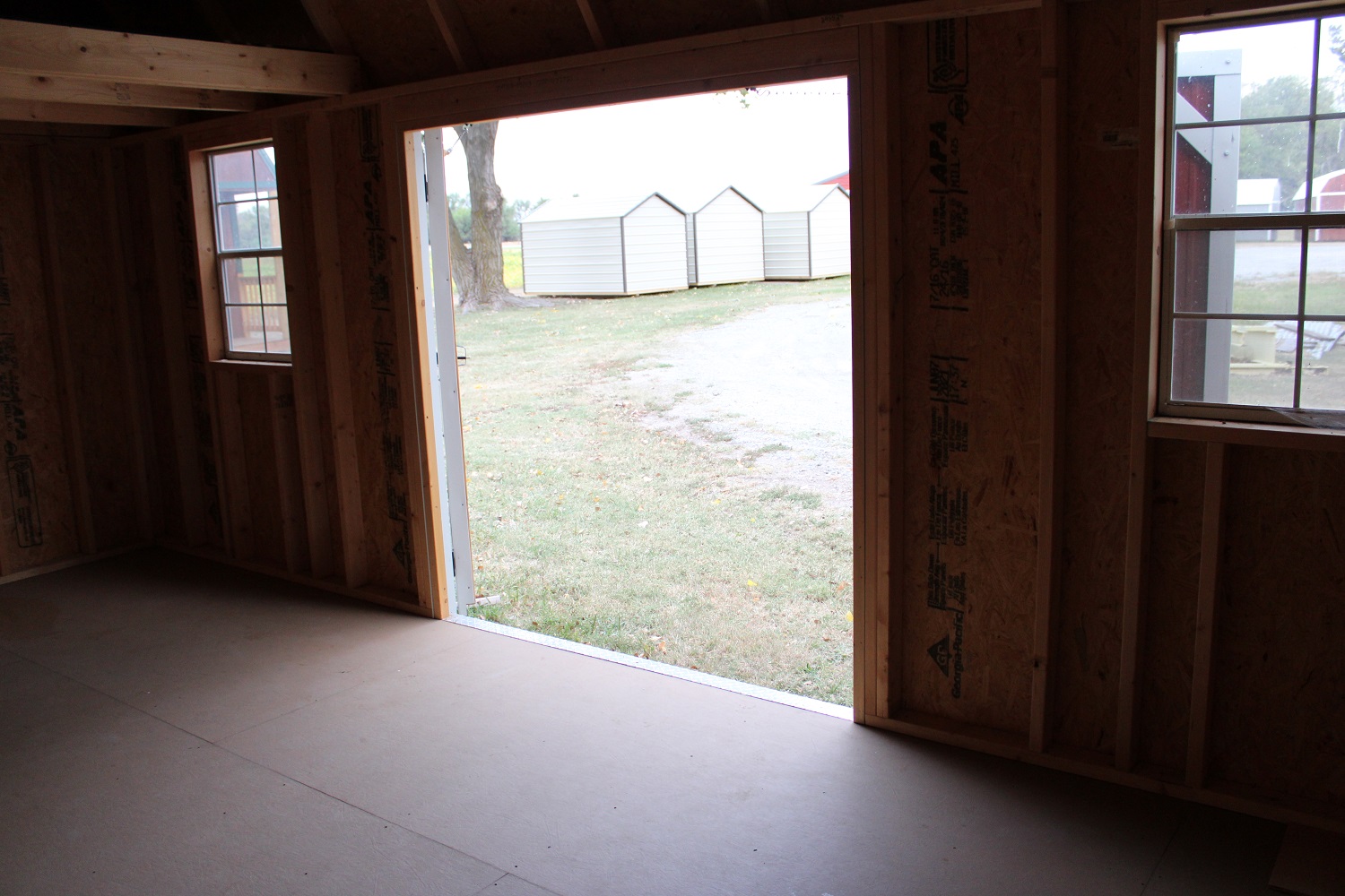 Repo 12'x20' Z-Metal (Vertical Metal) Side Lofted Barn with U-Shaped ...