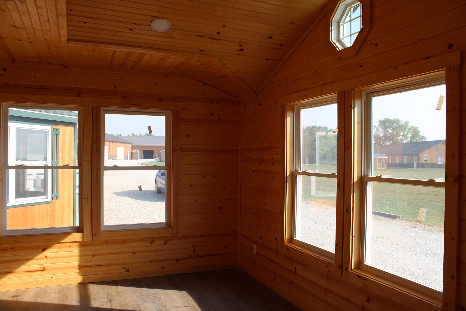 16'x42' Side Cabin with Peaked Dormers Claw Foot Tub Tankless Water ...