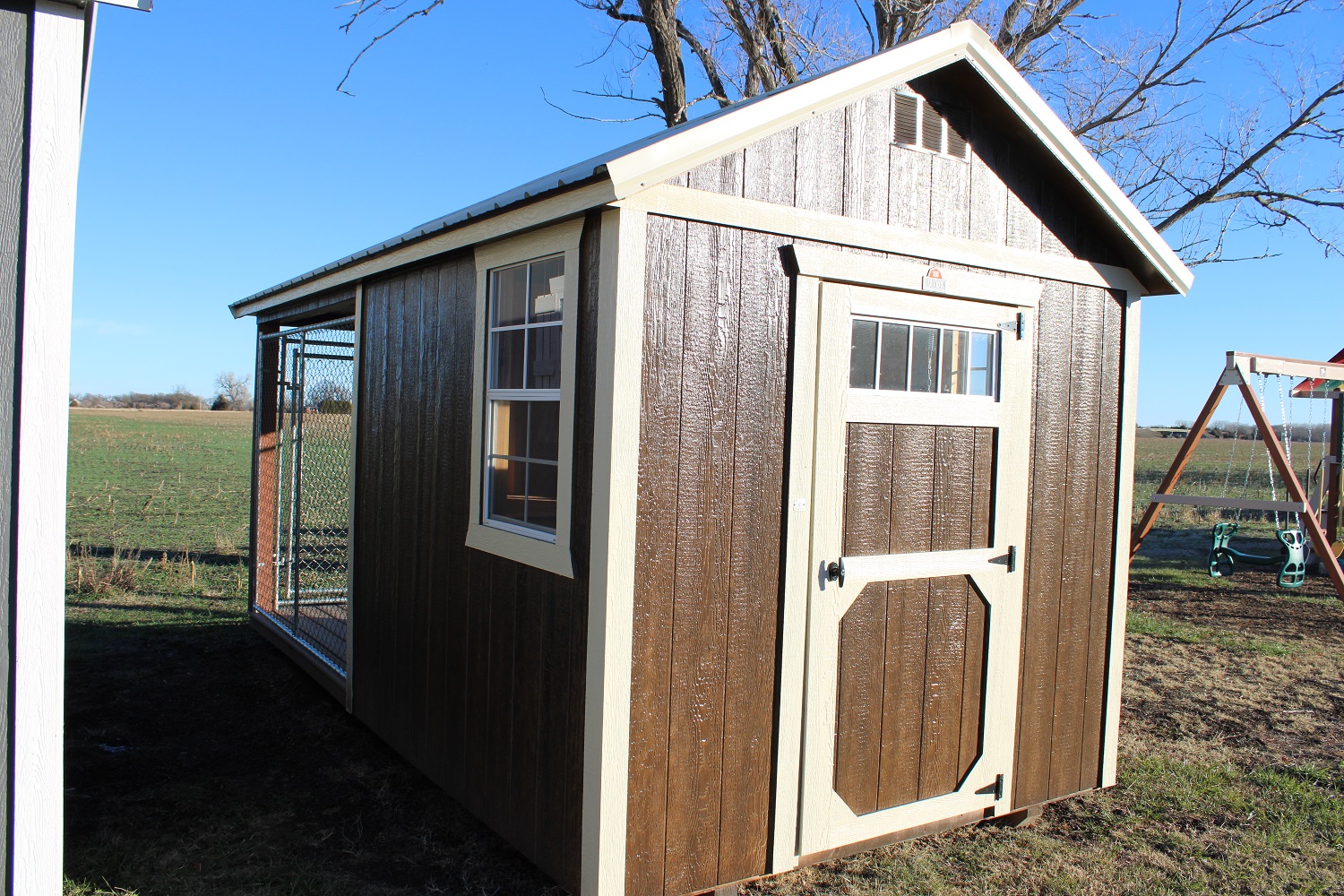 5% Winter Sale! 8'x16' Two-Dog Kennel by Derksen Portable Buildings ...