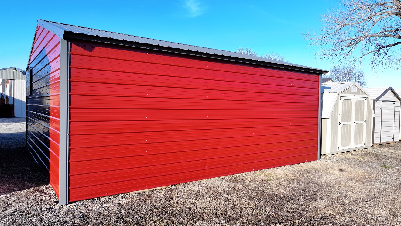 24x25x9 Enclosed Side Entry Garage - Projective Fabrication