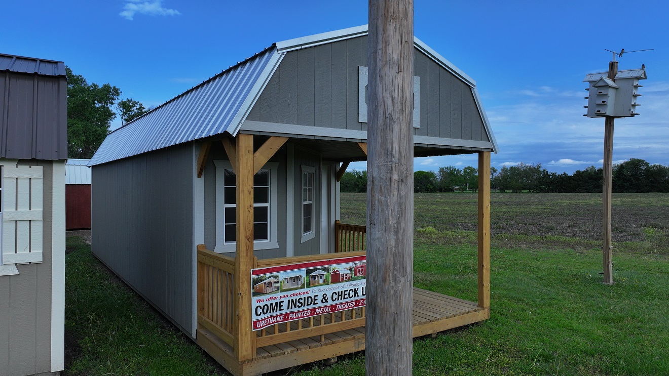 5% Spring Sale 12'x32' Deluxe Lofted Barn Cabin with Extra-Height Walls ...