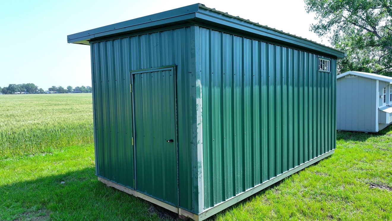 8'x16' Restroom/Storage Building Without Floor. Single Pitch Roof with ...