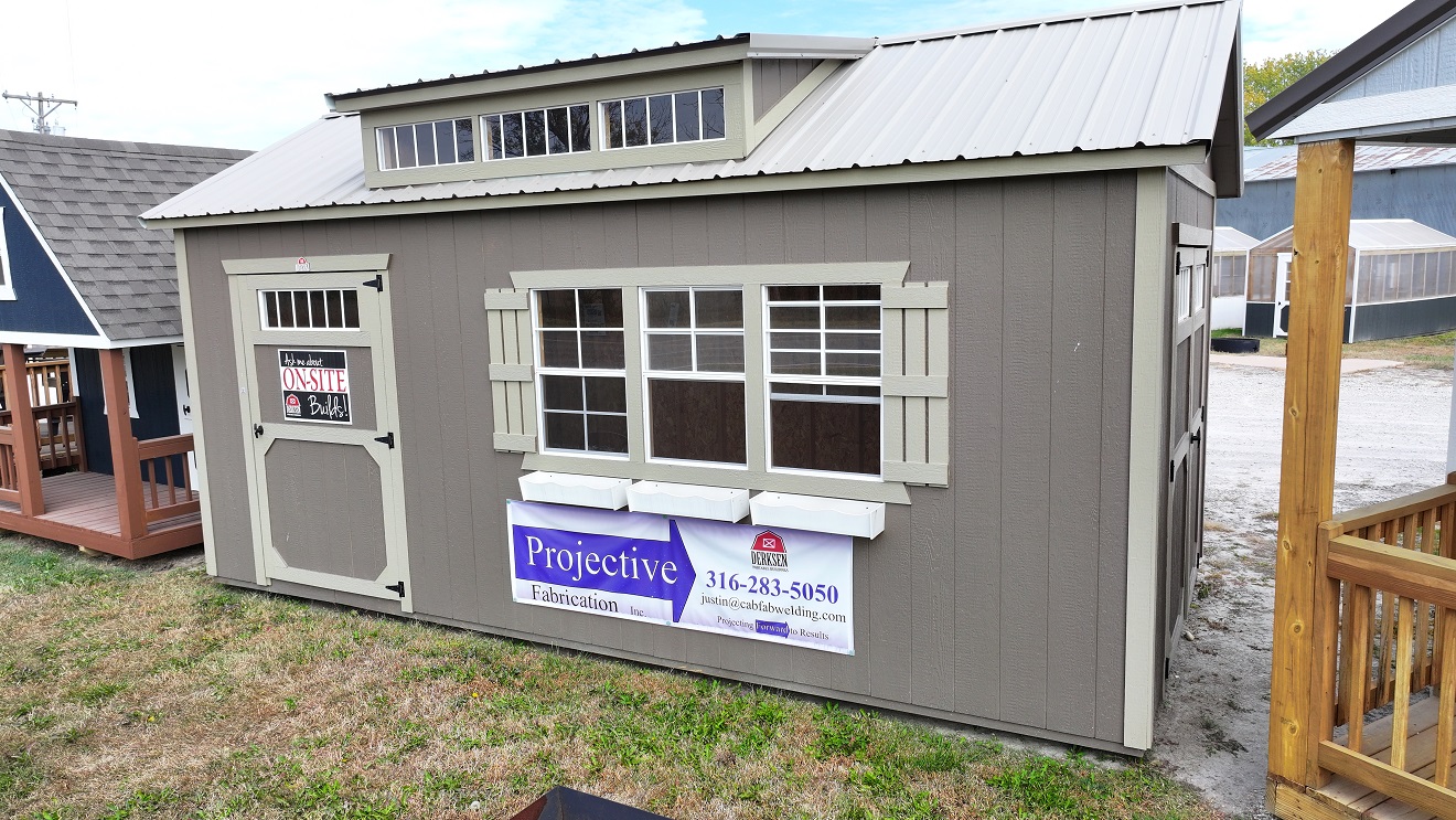 10'x20' Lofted Utility with Transom Dormer - Projective Fabrication