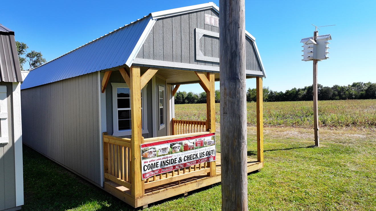 12'x32' Deluxe Lofted Barn Cabin with Extra Height Walls - Projective ...