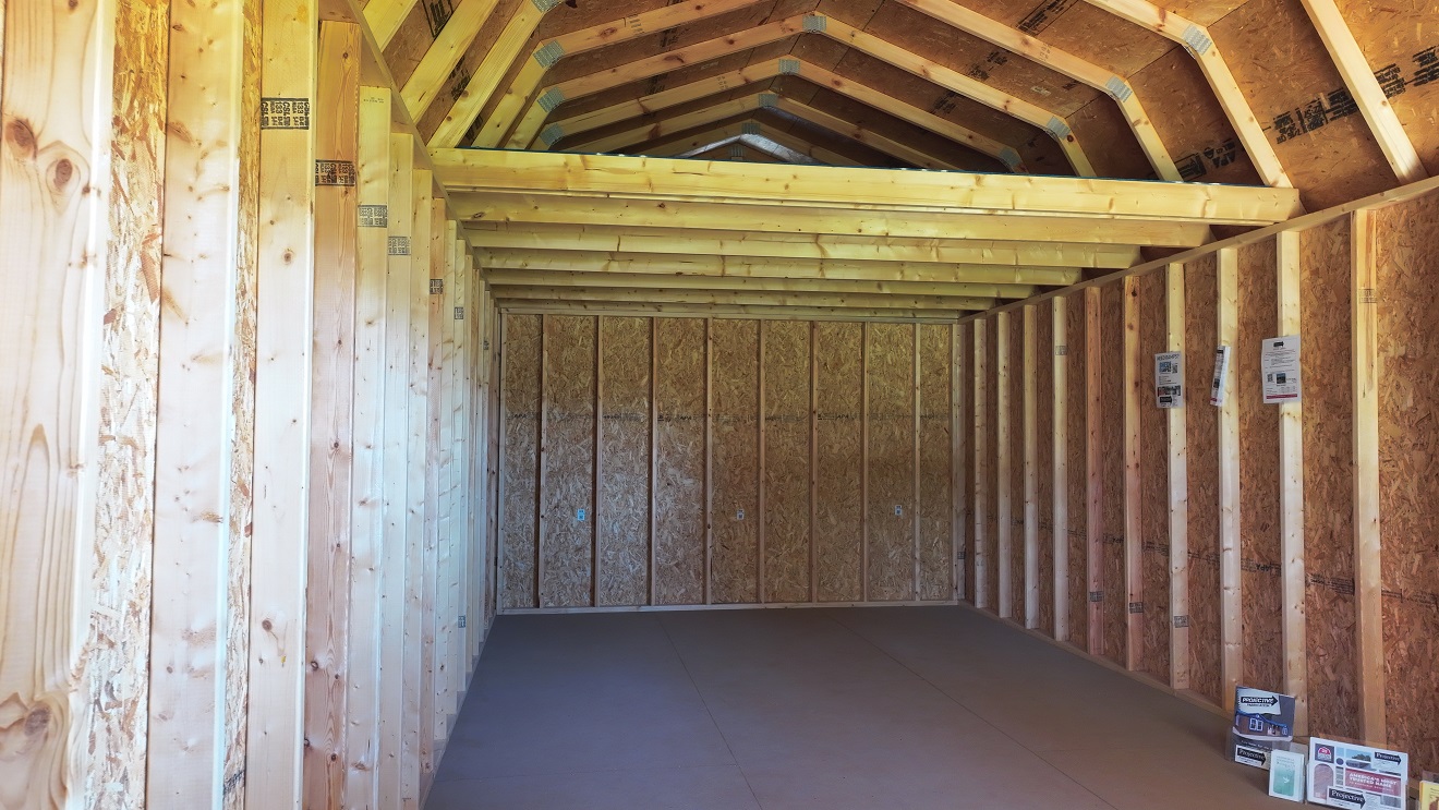 12'x32' Deluxe Lofted Barn Cabin with Extra Height Walls - Projective ...