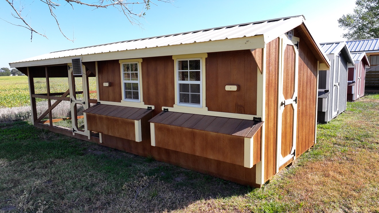 8'x12' Chicken Coop with 12' Run and Solar Chicken Door - Projective ...