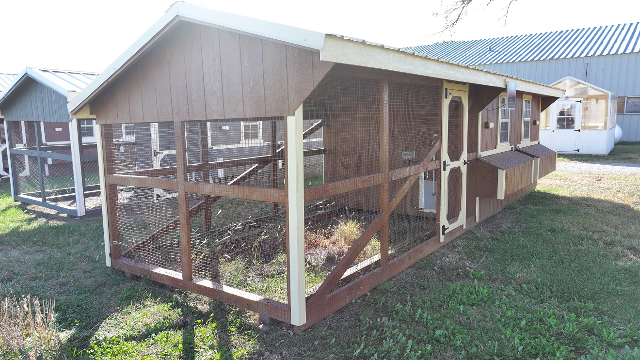 8'x12' Chicken Coop with 12' Run and Solar Chicken Door - Projective ...