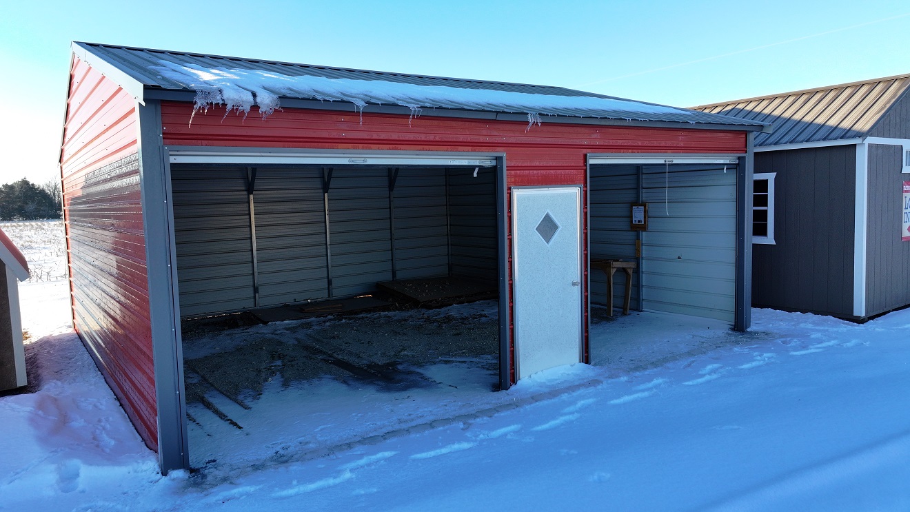 24'x25'x9' Enclosed Side Garage - Projective Fabrication