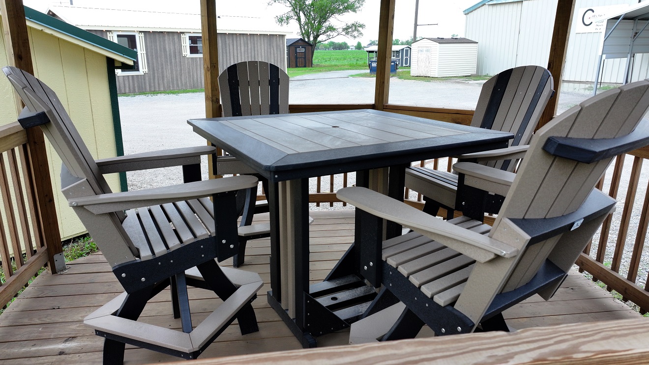 Bar-Height Table/Swivel Chair Set - Projective Fabrication