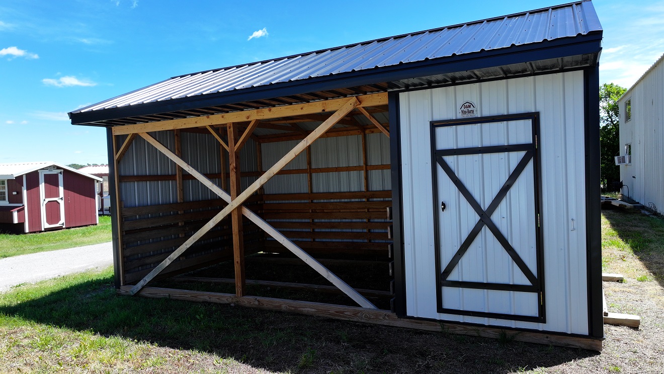 12'x20' Horse Loafing Shed with 6' Tack Room - Projective Fabrication