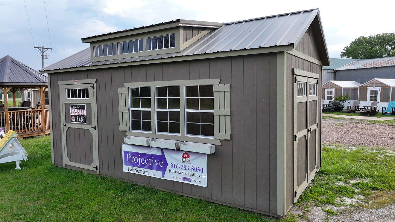 10'x20' Lofted Utility with Windows... and Transom Dormer - Projective ...